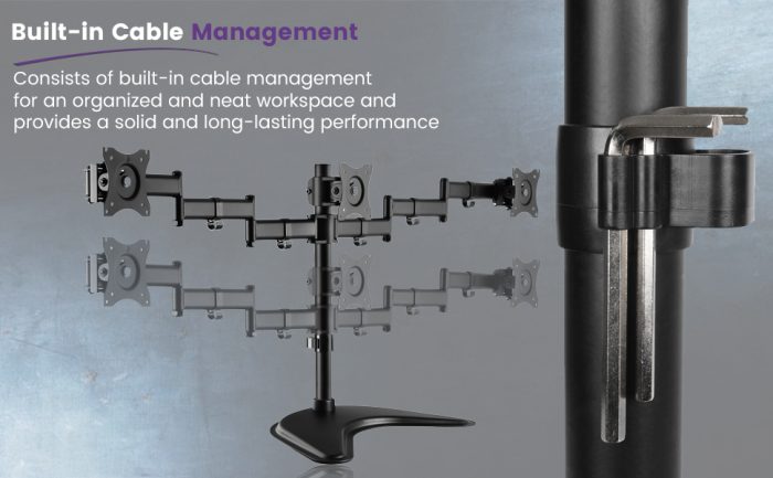 Freestanding triple desk mount – MS303 – IntekView
