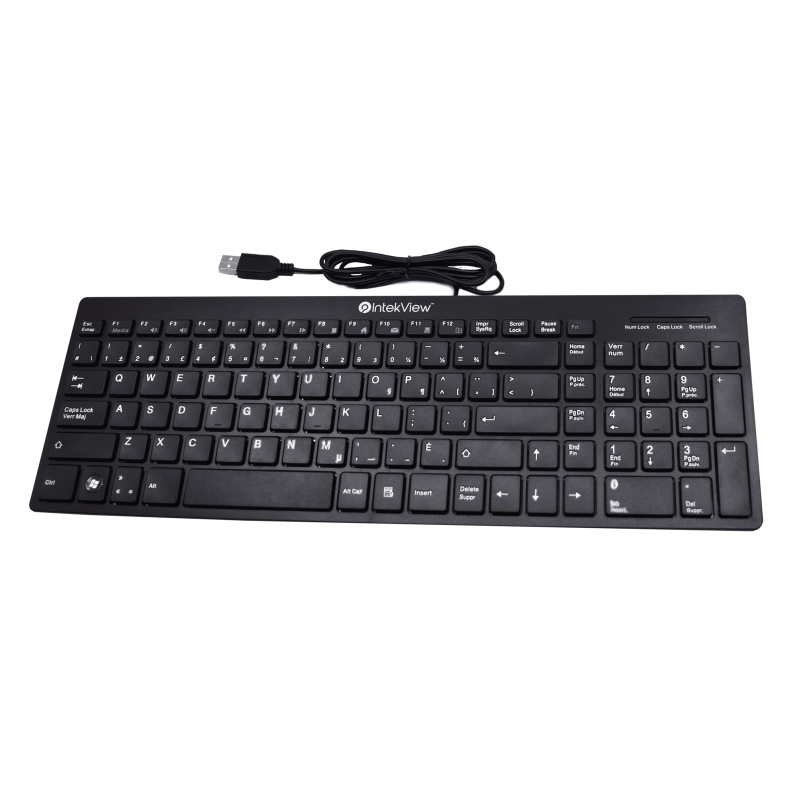 Wired Slim Keyboard V.2 French Canadian – K730CFW – IntekView