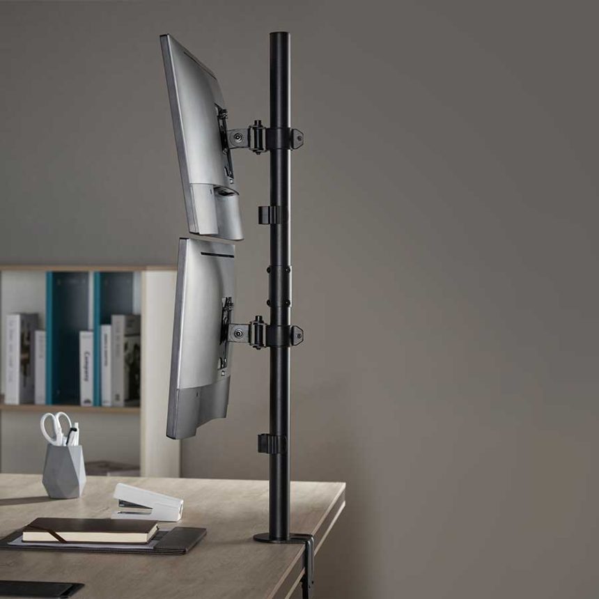 Vertical Stand for Dual Monitor – MS200 – IntekView