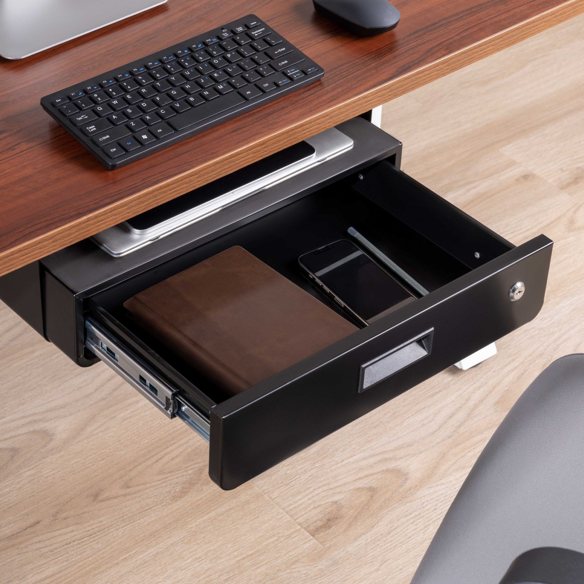 Lockable Under-Desk Storage Drawer – UD100 – IntekView