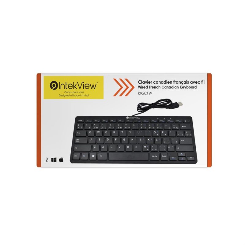 Wired IntekView Mini Keyboard French Canadian 11” – K95CFW – IntekView